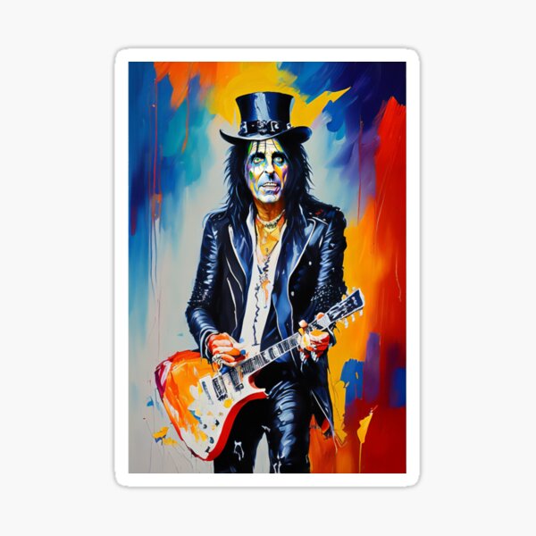"Modern Art Heavy Metal Rocker Alice Cooper" Sticker for Sale by ...