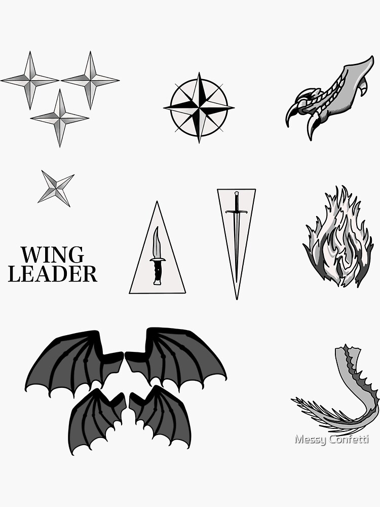 "Fourth Wing Sticker Sheet" Sticker for Sale by bookishash | Redbubble