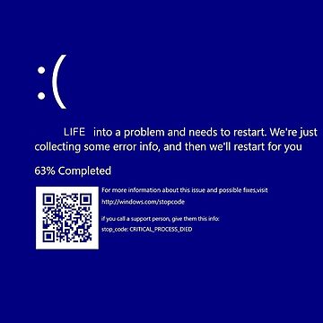 "blue screen error" Sticker for Sale by Garahud | Redbubble