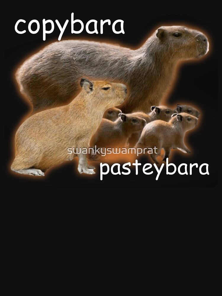 "Copybara Pasteybara Capybara Meme" T-shirt for Sale by swankyswamprat ...