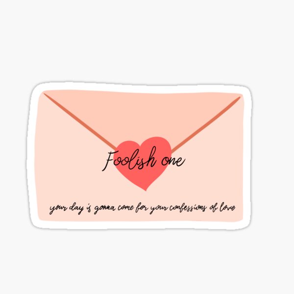 "Foolish One - Taylor Swift " Sticker for Sale by queerravedays | Redbubble