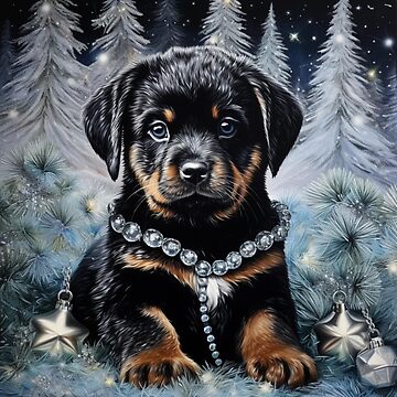 "Rottweiler Christmas" Sticker for Sale by Mad Pets | Redbubble