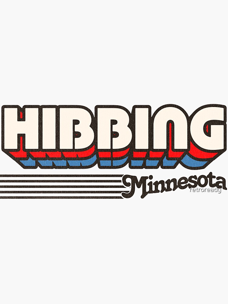 "Hibbing, Minnesota | Retro Stripes" Sticker by retroready | Redbubble