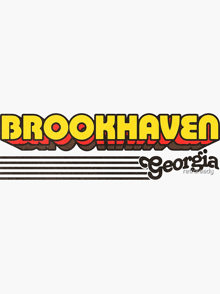 "Brookhaven, Georgia | Retro Stripes" Sticker for Sale by retroready ...