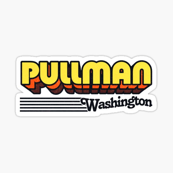 "Pullman, Washington | Retro Stripes" Sticker for Sale by retroready ...