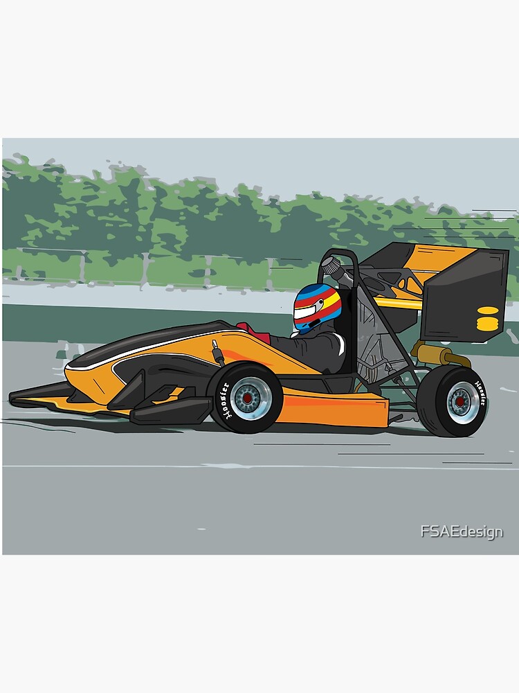 "Orange Formula Student with Background" Poster for Sale by FSAEdesign ...