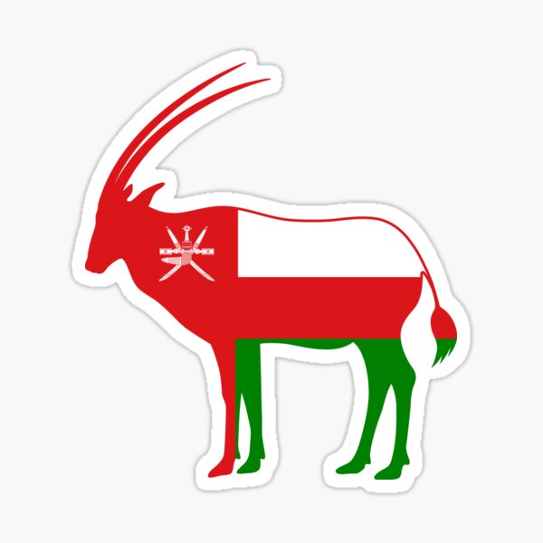 "Flag Oryx of Oman" Sticker by fourretout | Redbubble