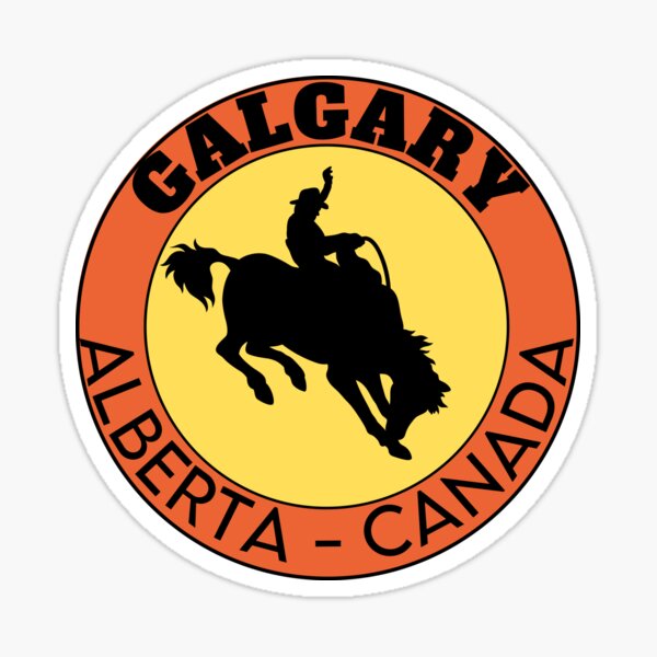 "Calgary Alberta Canada Cowboy Horse Stampede Rodeo" Sticker for Sale ...