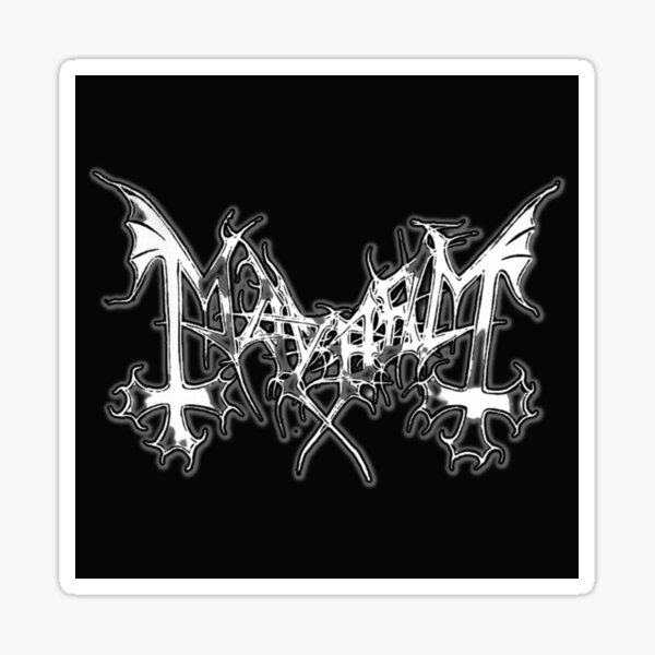 "Mayhem logo" Sticker for Sale by Vahramghazaryan | Redbubble