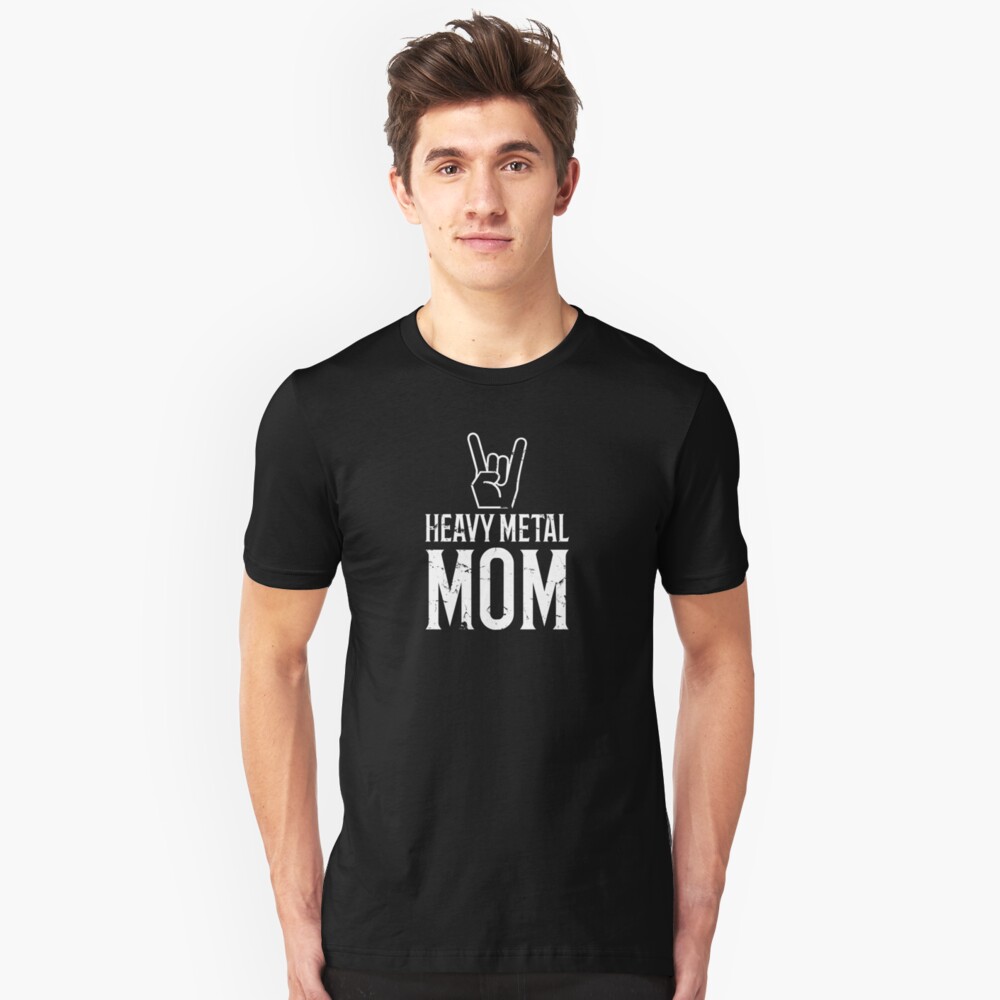 Heavy Metal Mom Horns Up T Shirt By Playloud Redbubble