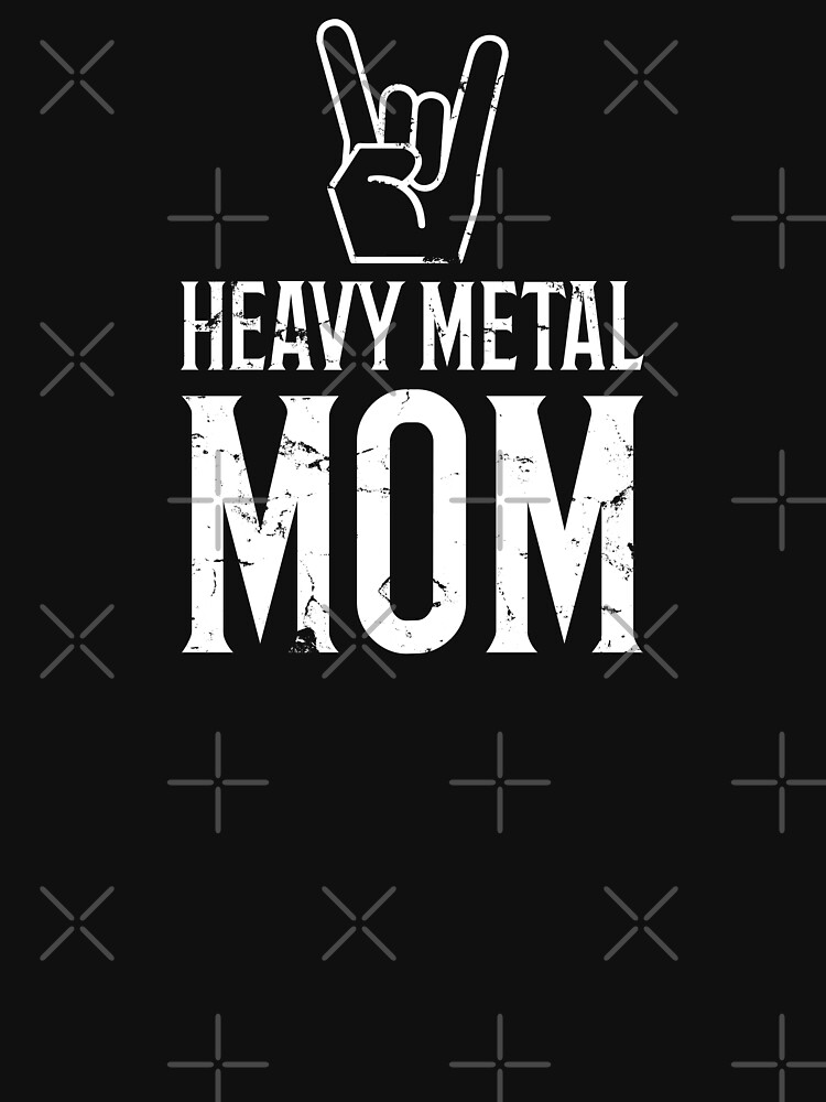 Heavy Metal Mom Horns Up T Shirt For Sale By Playloud Redbubble