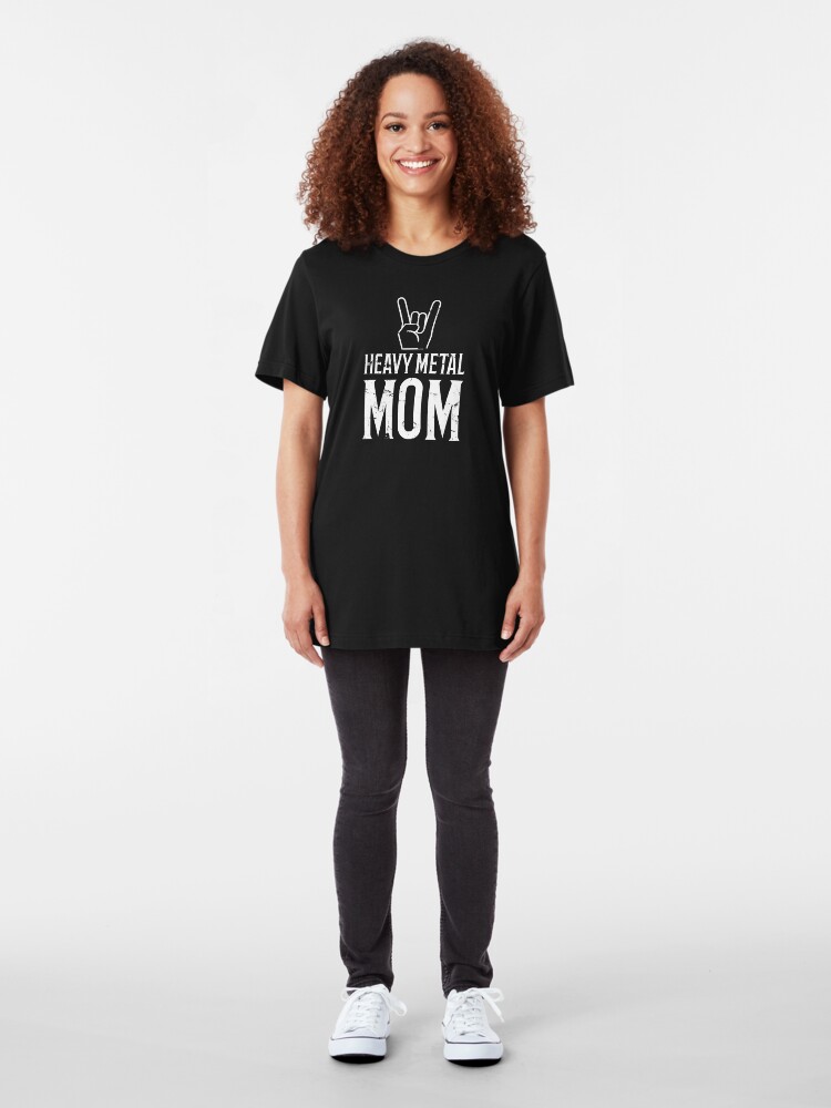 Heavy Metal Mom Horns Up T Shirt By Playloud Redbubble