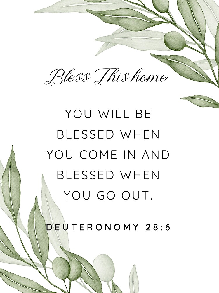 "Deuteronomy 28:6 Bible Verse Wall Art, Modern Christian Decor ...