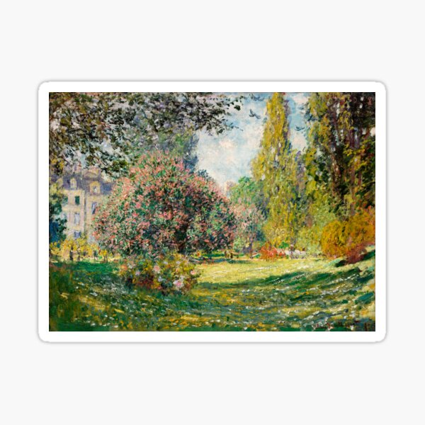 "Landscape: The Parc Monceau" Sticker for Sale by siren-of-melet ...