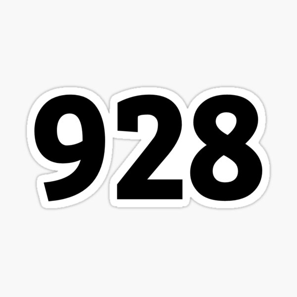 "928" Sticker by clairekeanna | Redbubble