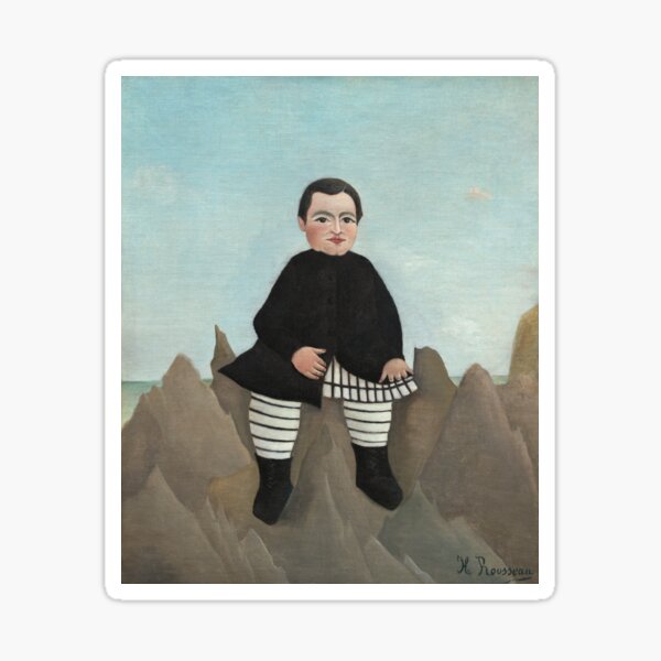 "Henri Rousseau - Boy on the Rocks" Sticker for Sale by BrambleBox ...