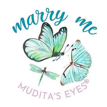 "Colorful "Marry Me" Beautiful Wedding Proposal Sticker" Sticker for ...