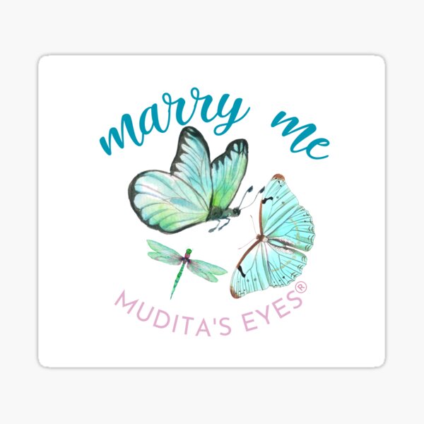 "Colorful "Marry Me" Beautiful Wedding Proposal Sticker" Sticker for ...