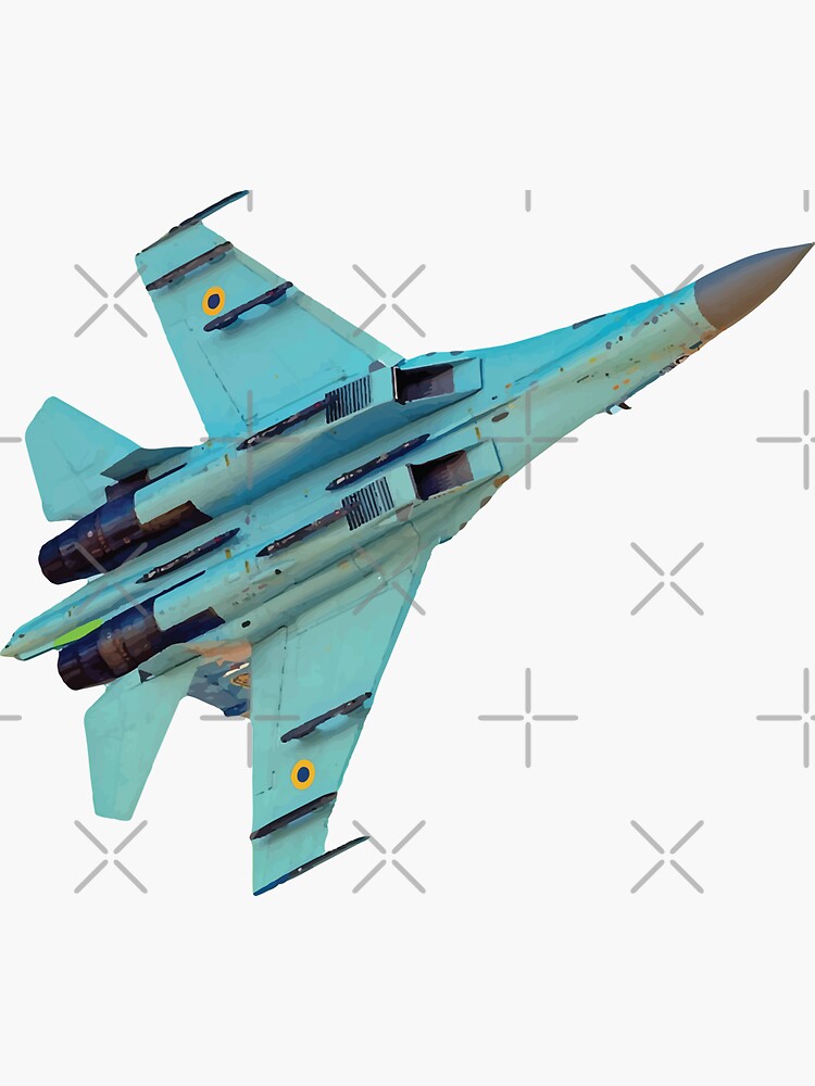 "Sukhoi Su 27 Flanker Fighter Jet underside turning left Russian Air ...