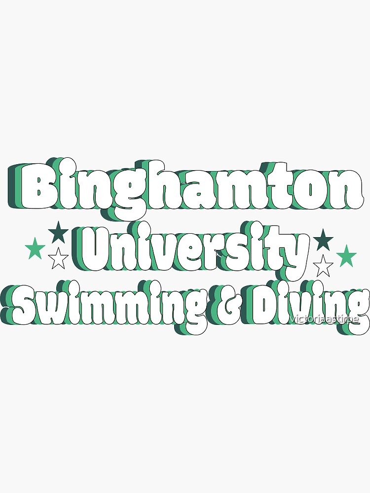 "Binghamton University Swimming and Diving" Sticker for Sale by ...