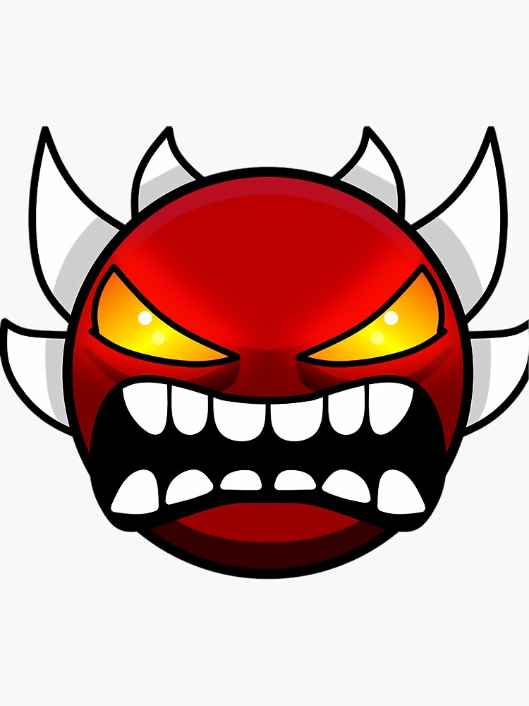 "Geometry dash Extreme demon " Sticker for Sale by jootvhwrf24 | Redbubble