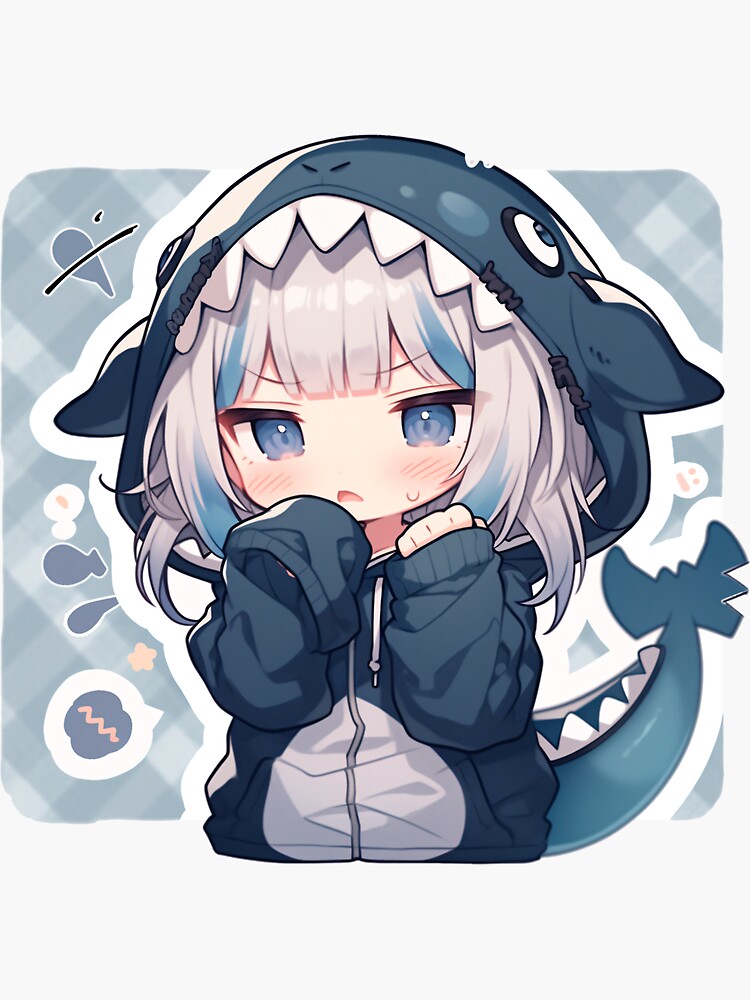 "Chibi-style Anime Sticker" Sticker for Sale by SeamlessGuru | Redbubble