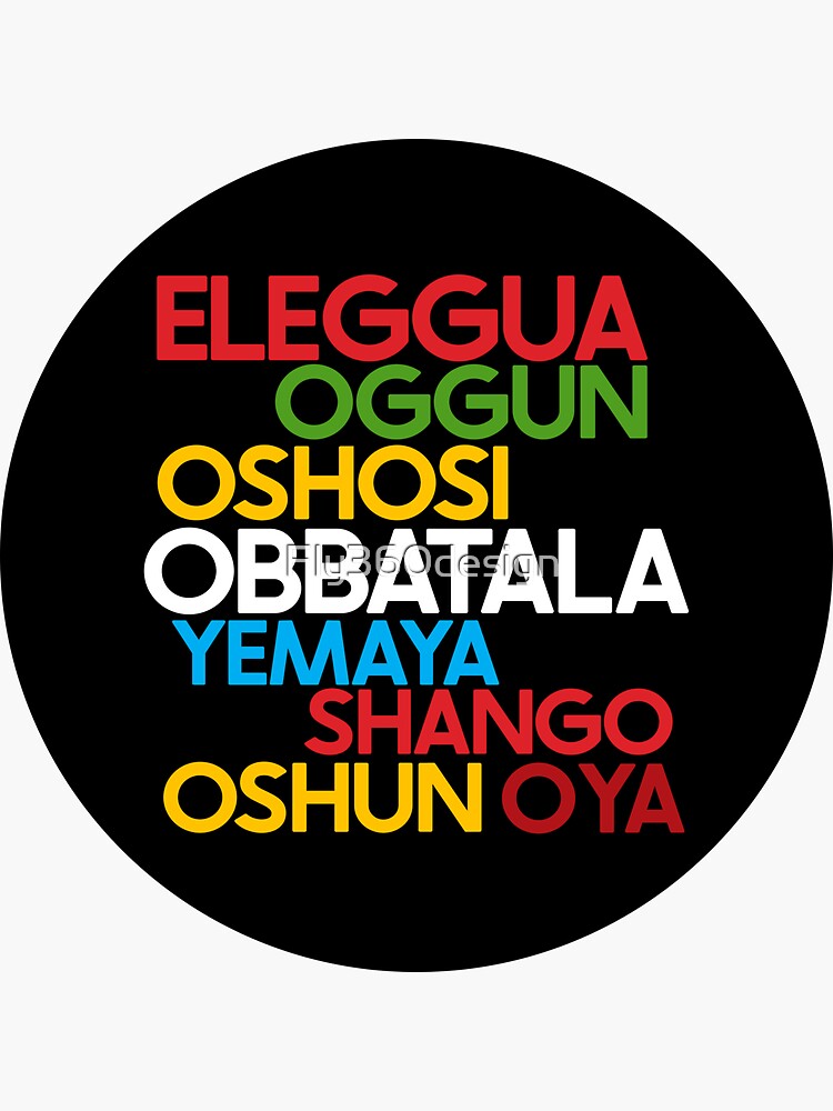"Orishas Yoruba Santeria Rule of Osha" Sticker by Fly360design | Redbubble