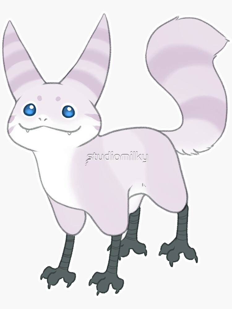 "White Loth Cat" Sticker for Sale by studiomilky | Redbubble