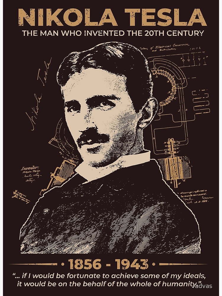 "Nikola Tesla" Poster for Sale by radvas | Redbubble