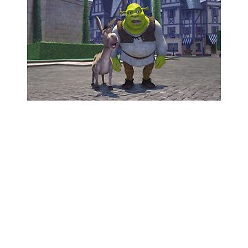 "Shrek And Donkey Disturbed Faces In Duloc" Essential T-Shirt for Sale ...