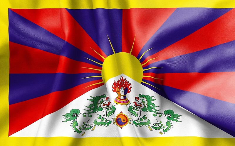 "Tibet Flag" by MarkUK97 | Redbubble