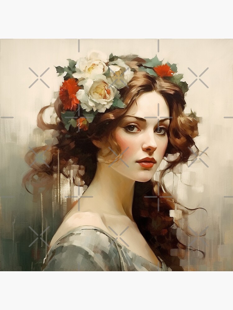 "Flower Girl" Sticker for Sale by LadybellVintage | Redbubble