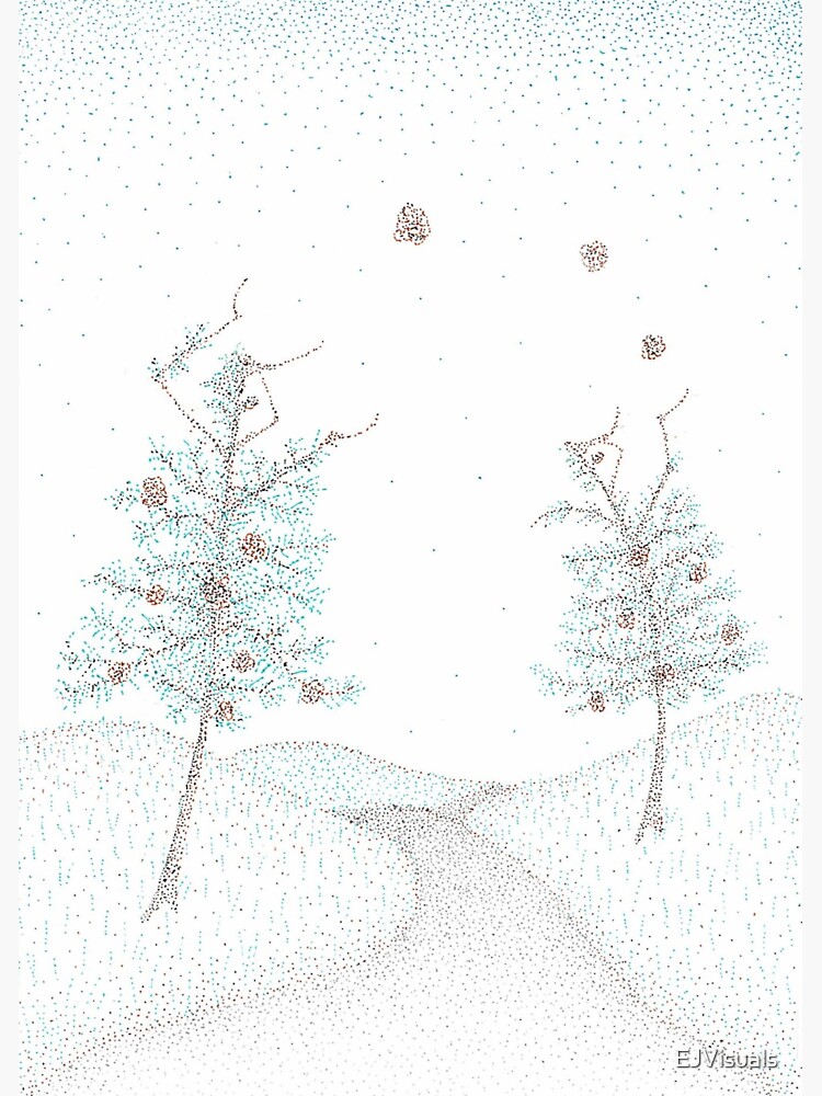 "Tree Ball, Pine Trees Tossing Pinecones" Sticker for Sale by EJVisuals ...