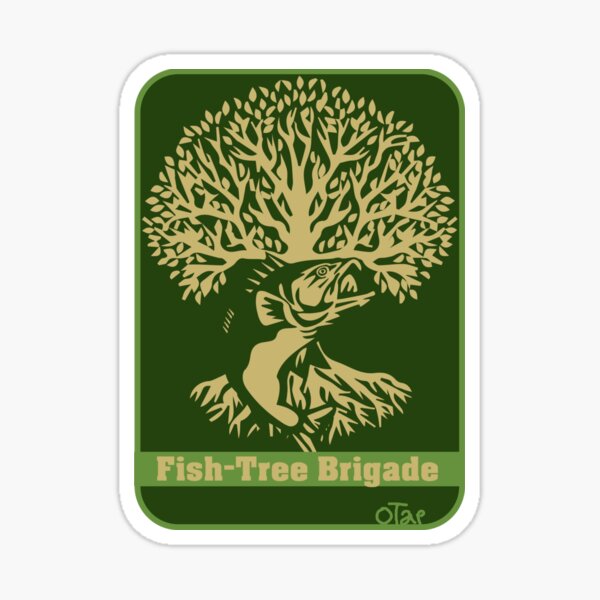 "Fish Tree Brigade Patch" Sticker for Sale by OtaP-Store | Redbubble
