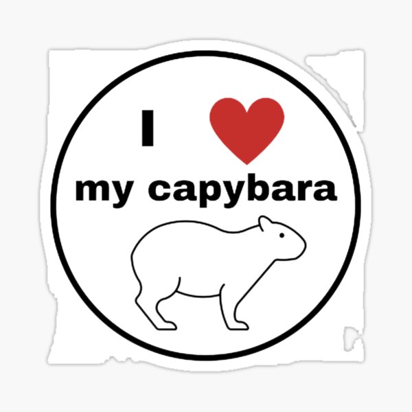 "i love my capybara" Sticker for Sale by kateami | Redbubble