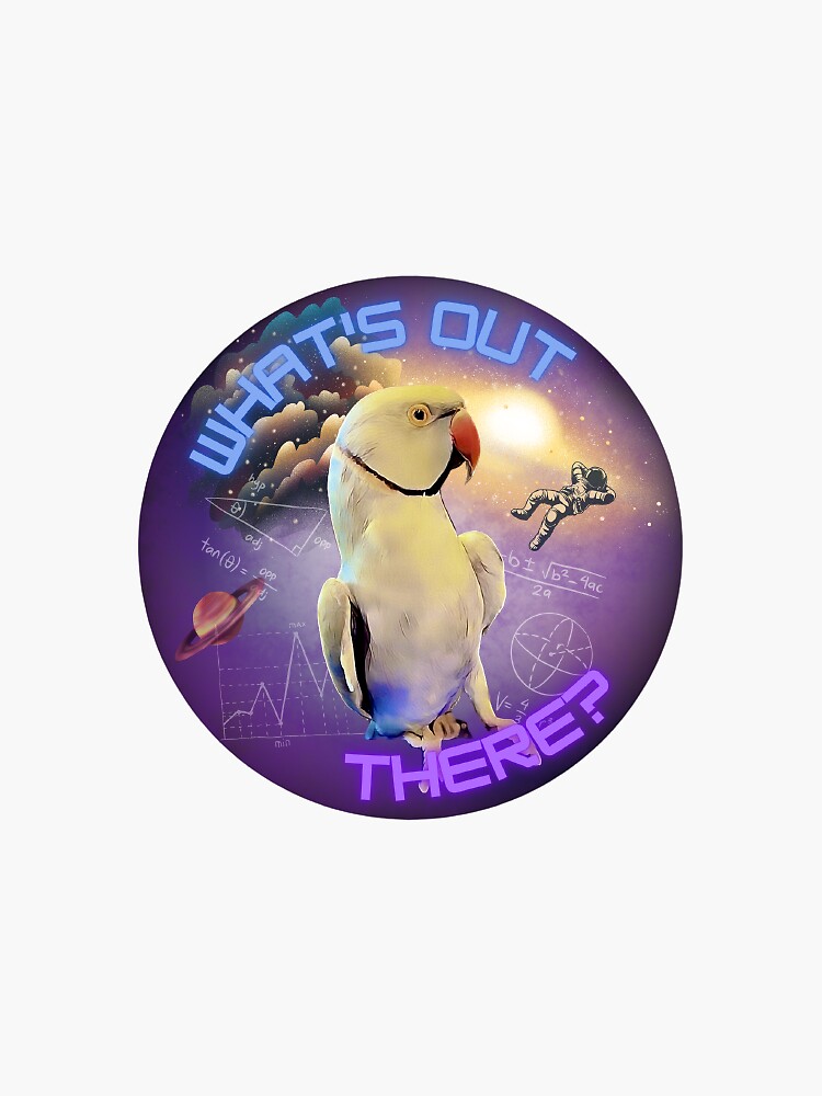 "What's Out There?" Sticker for Sale by BeakerBeak | Redbubble