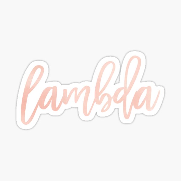 "lambda" Sticker for Sale by thedoodlecoop | Redbubble