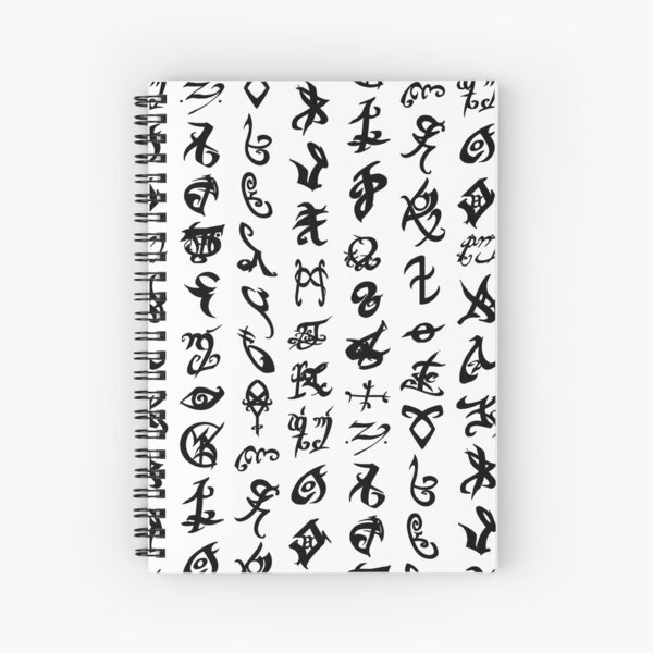 "Shadowhunters rune - runes pattern texture (black)" Spiral Notebook ...