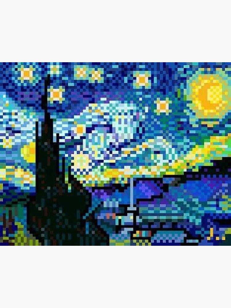 "Starry Night Pixel" Art Print by Giocor86 | Redbubble