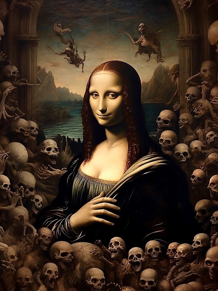 "Creepy Mona Lisa Graphic " Photographic Print for Sale by nobadenergym ...