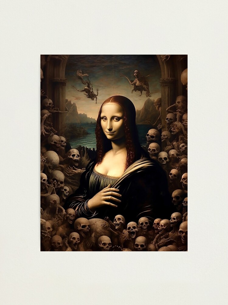"Creepy Mona Lisa Graphic " Photographic Print for Sale by nobadenergym ...