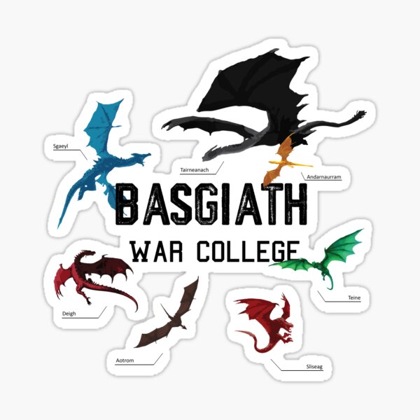 "Dragons of Fourth Wing" Sticker for Sale by kuraienko | Redbubble