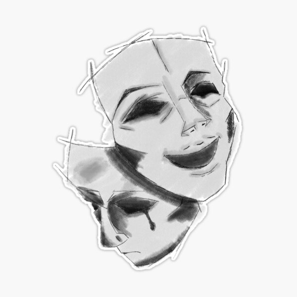 Happy Sad Drama Masks Drawing Ronnieboyjr Creations