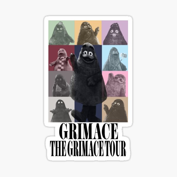 "Grimace The Eras Tour" Sticker for Sale by TomClarkk | Redbubble
