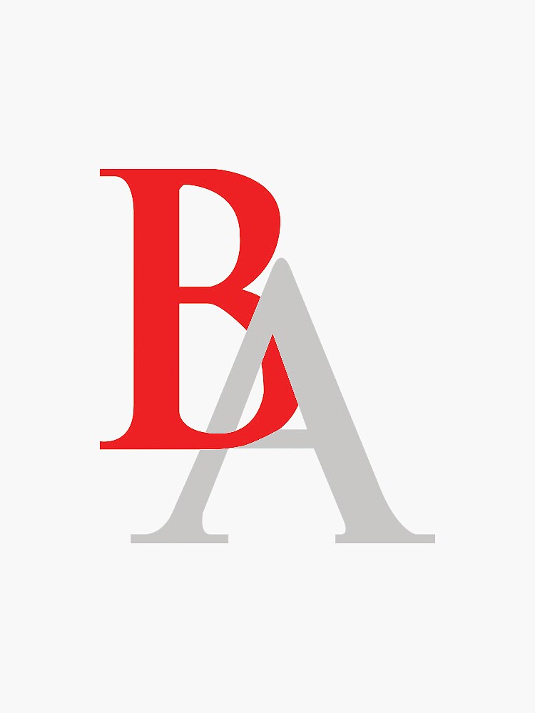 "BA Sticker" Sticker by brittanymeister | Redbubble
