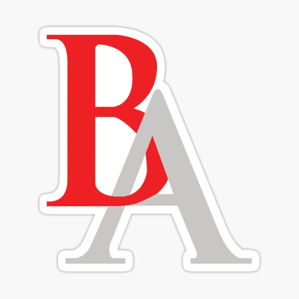 "BA Sticker" Sticker by brittanymeister | Redbubble