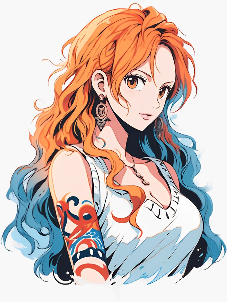 "One Piece - Nami Original Digital Art" Sticker for Sale by Anime For ...