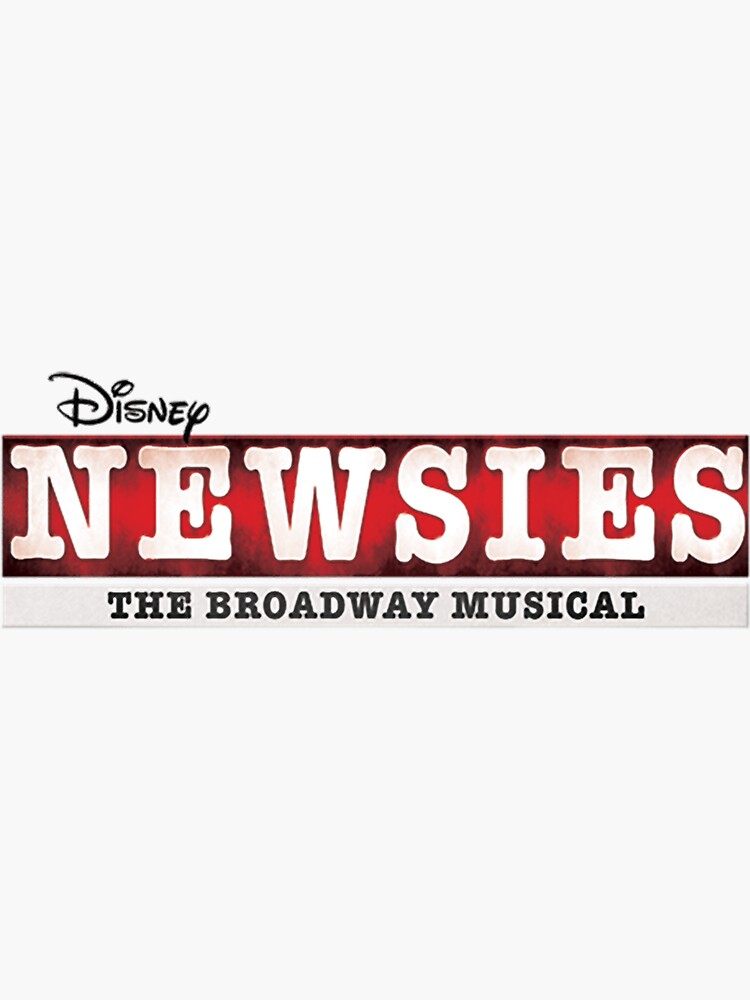 "Newsies Broadway Logo Sticker" Sticker for Sale by CaryWatsica | Redbubble