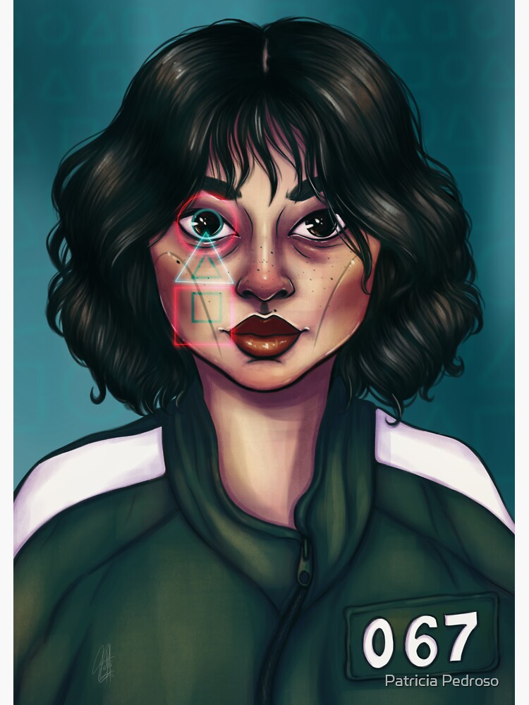 "Kang Sae Byeok - Player 067 - Squid Game Portrait" Sticker for Sale by ...