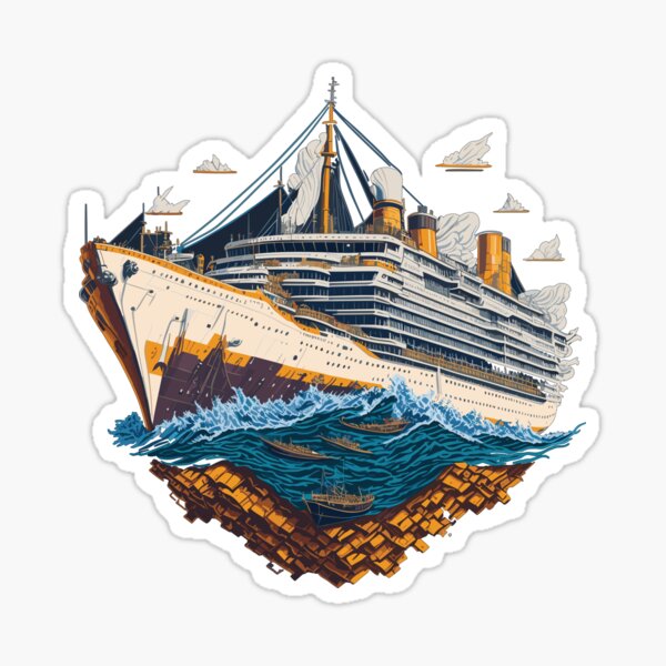 "RMS Titanic illustration" Sticker for Sale by RalixKlub | Redbubble